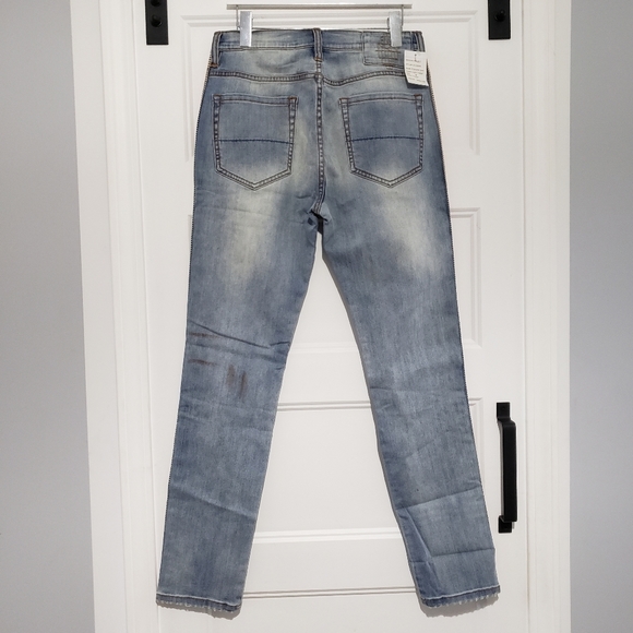 Yung Rich Nation | Jeans | Yrn Thugger Red Stripe Jeans Distressed ...